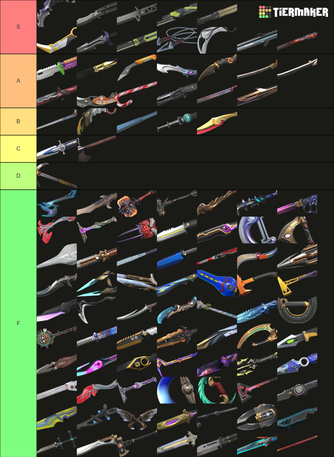 Valorant Melee (as of MK.VII Liberty) Tier List (Community Rankings ...