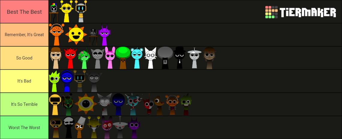 Sprunki Tier List (Community Rankings) - TierMaker