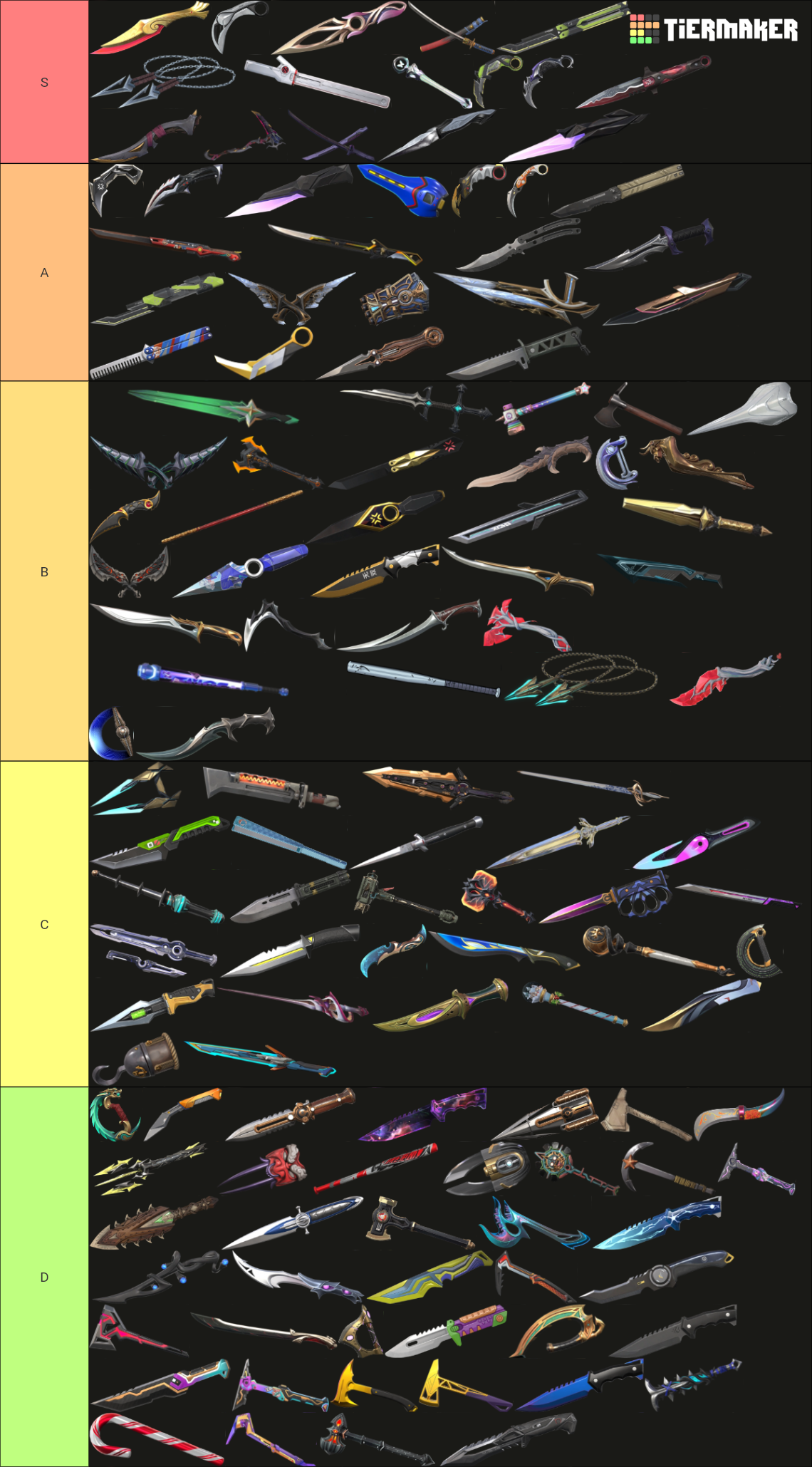 Valorant Melee / Knife Skins (April 2025) Tier List (Community Rankings ...