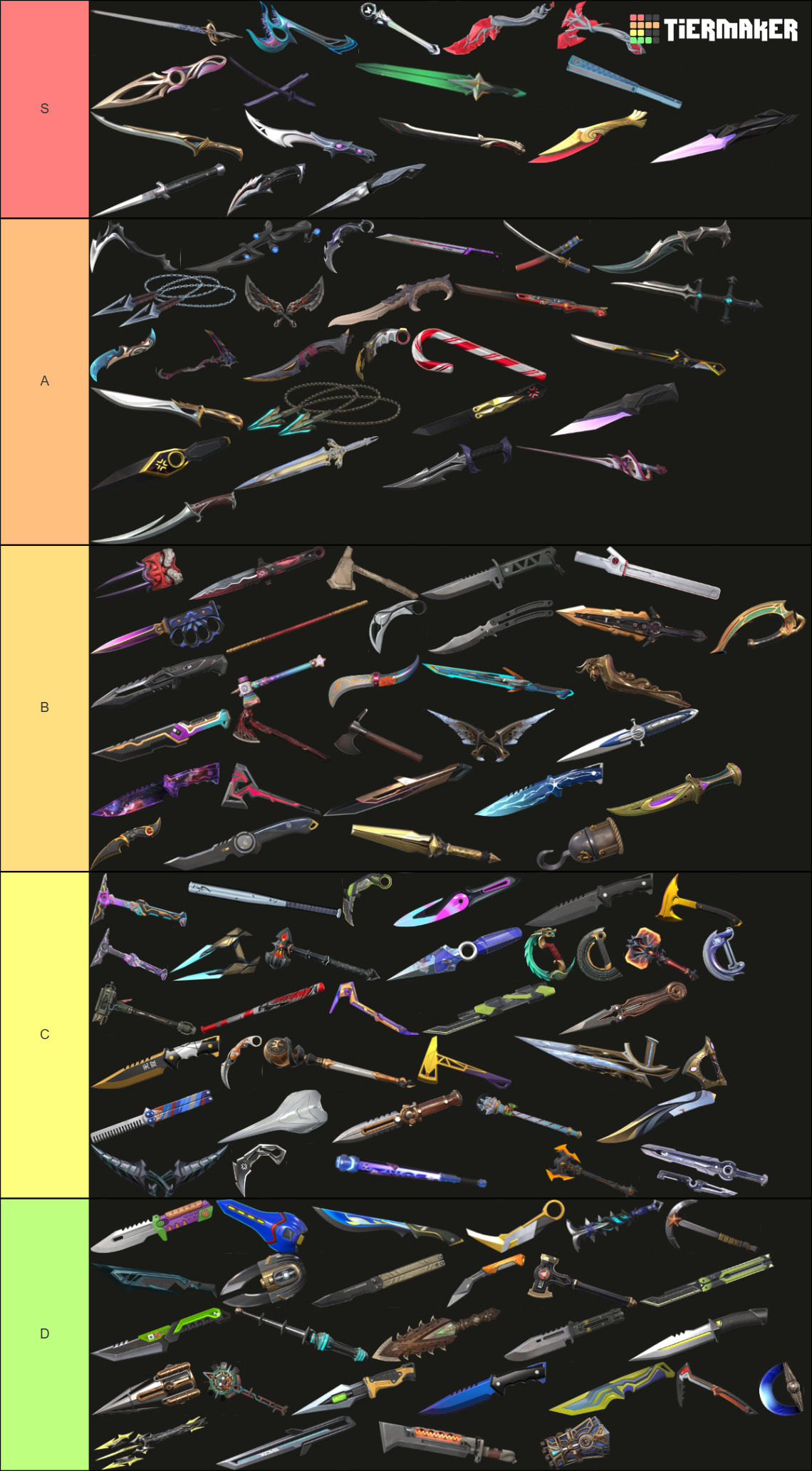 Valorant Melee / Knife Skins (April 2025) Tier List (Community Rankings ...