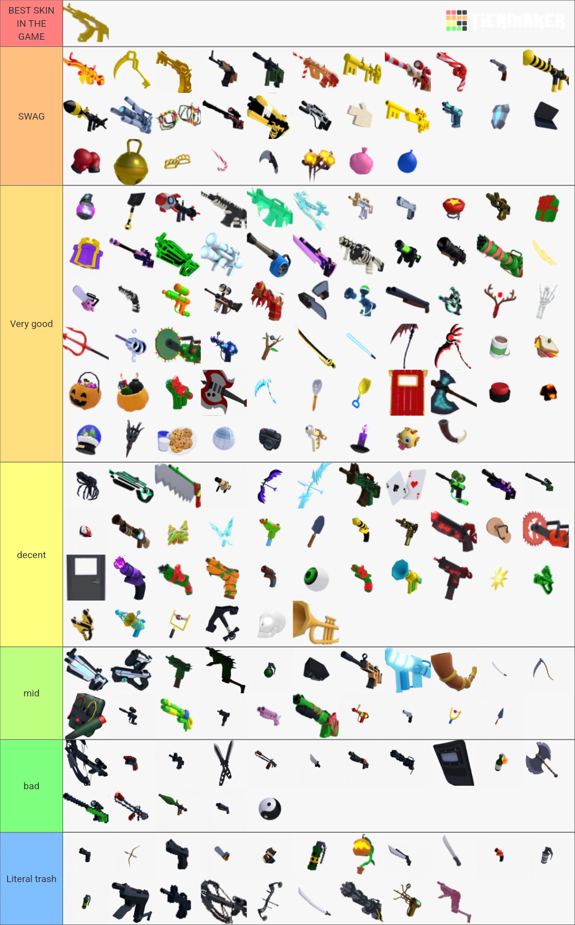 rivals all weapon skins Tier List (Community Rankings) - TierMaker