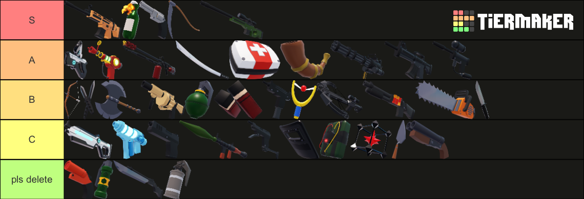 Roblox Rivals Weapons Tier List (Community Rankings) - TierMaker