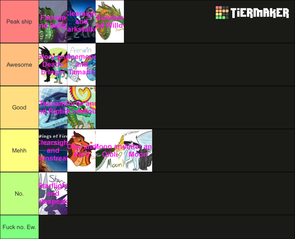 Wings of Fire Ships Tier List (Community Rankings) - TierMaker