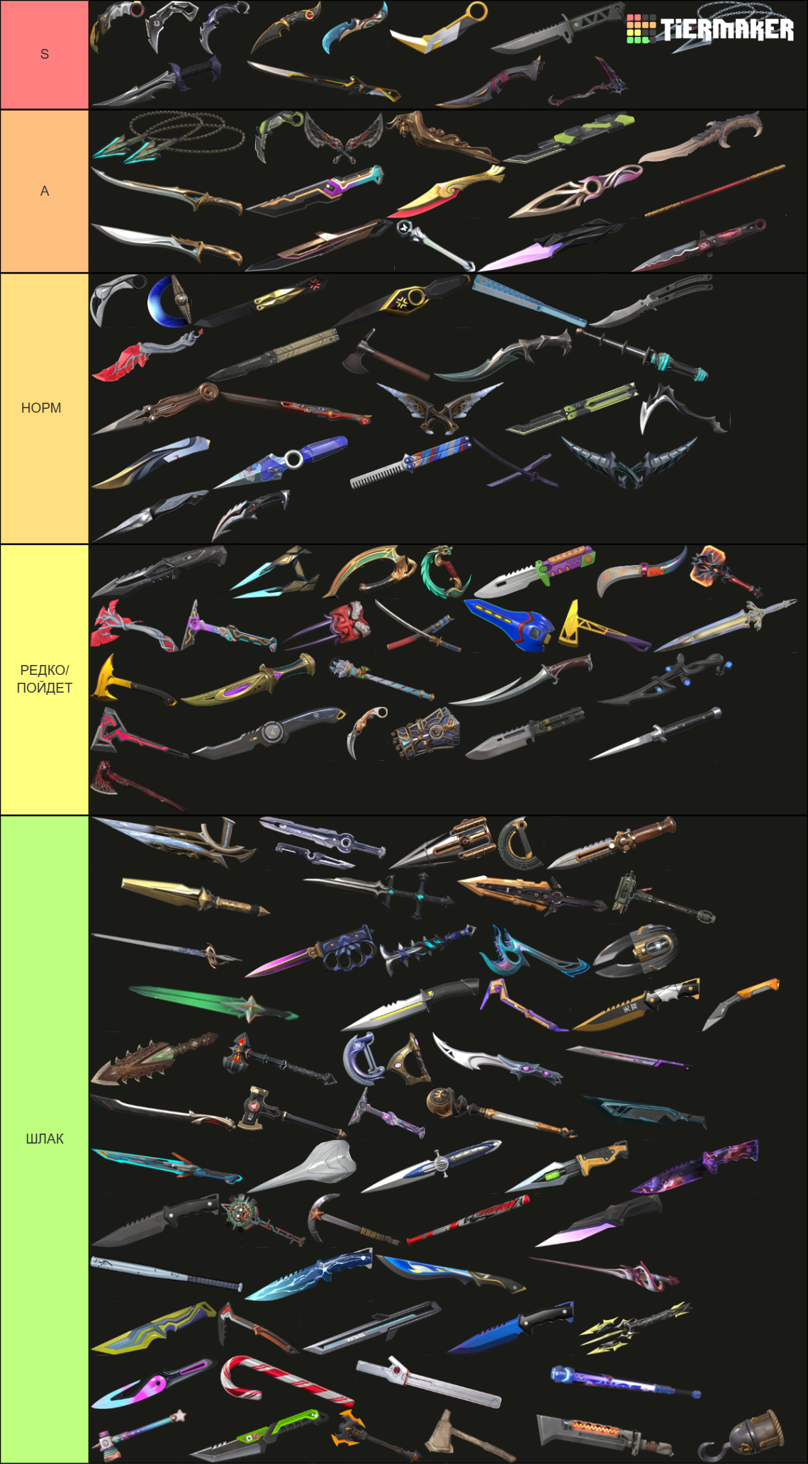 Valorant Melee / Knife Skins (April 2025) Tier List (Community Rankings ...