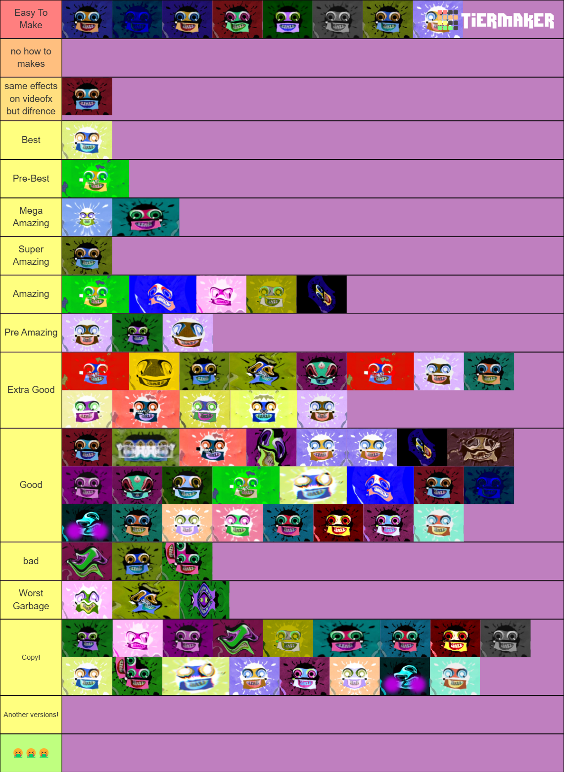 Ranking Klasky Csupo Effects! Tier List (Community Rankings) - TierMaker