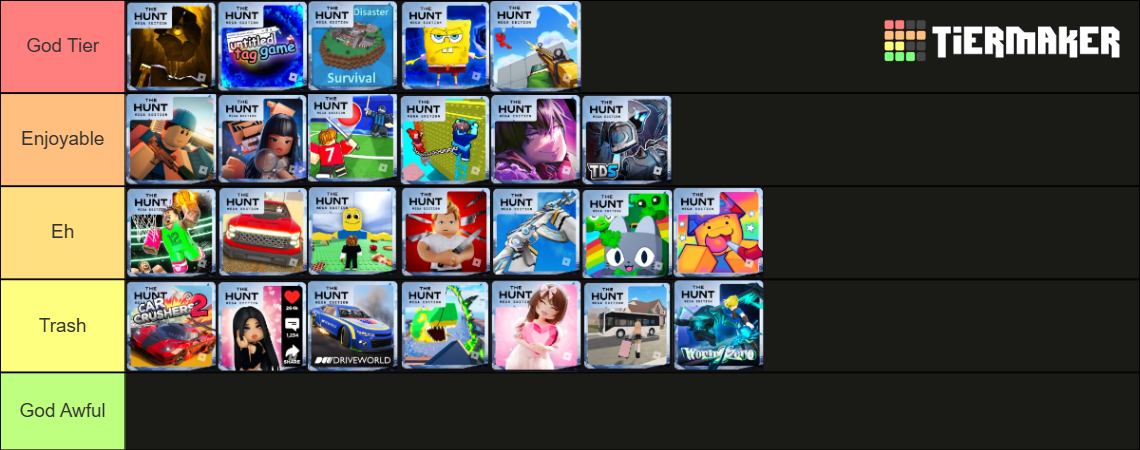 Roblox Mega Hunt: Mega Tokens Tier List (Community Rankings) - TierMaker