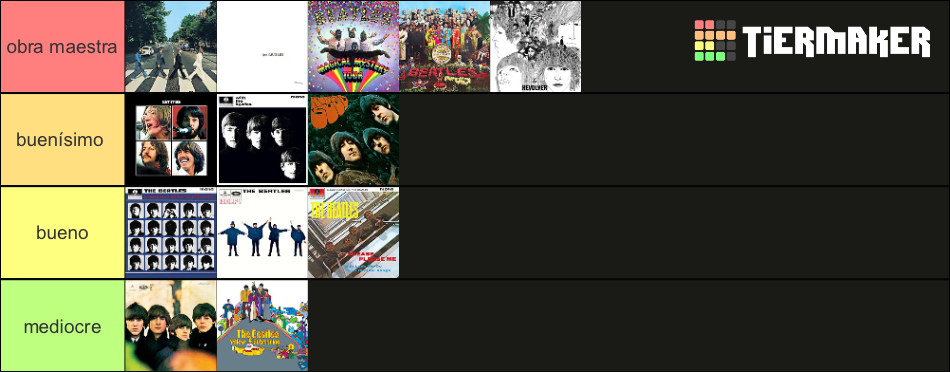 Beatles Albums Tier List (Community Rankings) - TierMaker