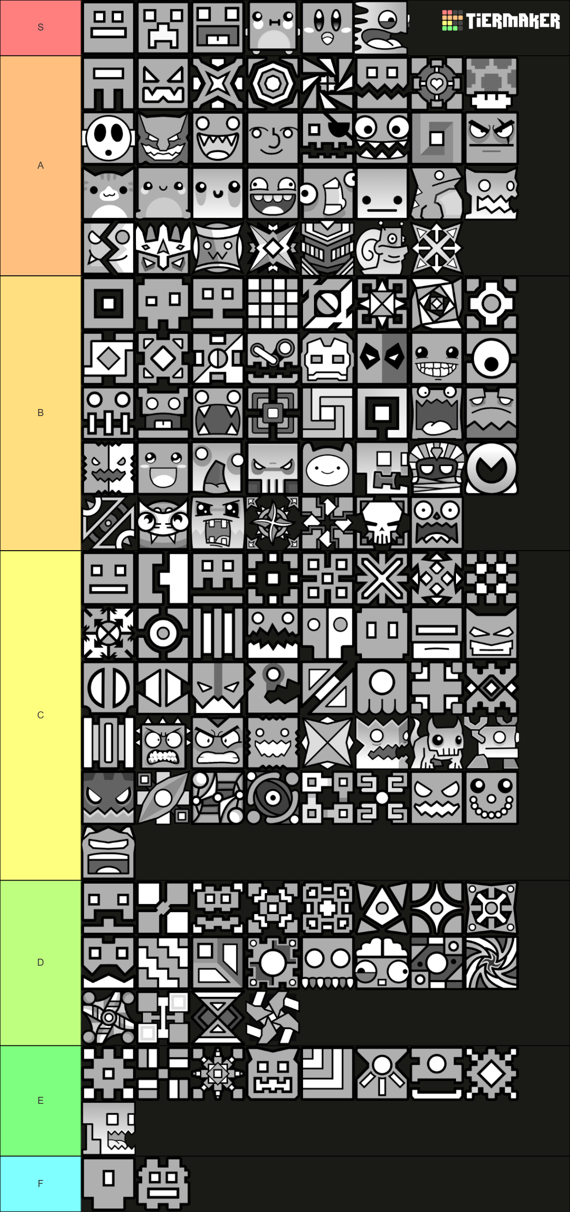 Geometry Dash Cubes Tier List (Community Rankings) - TierMaker