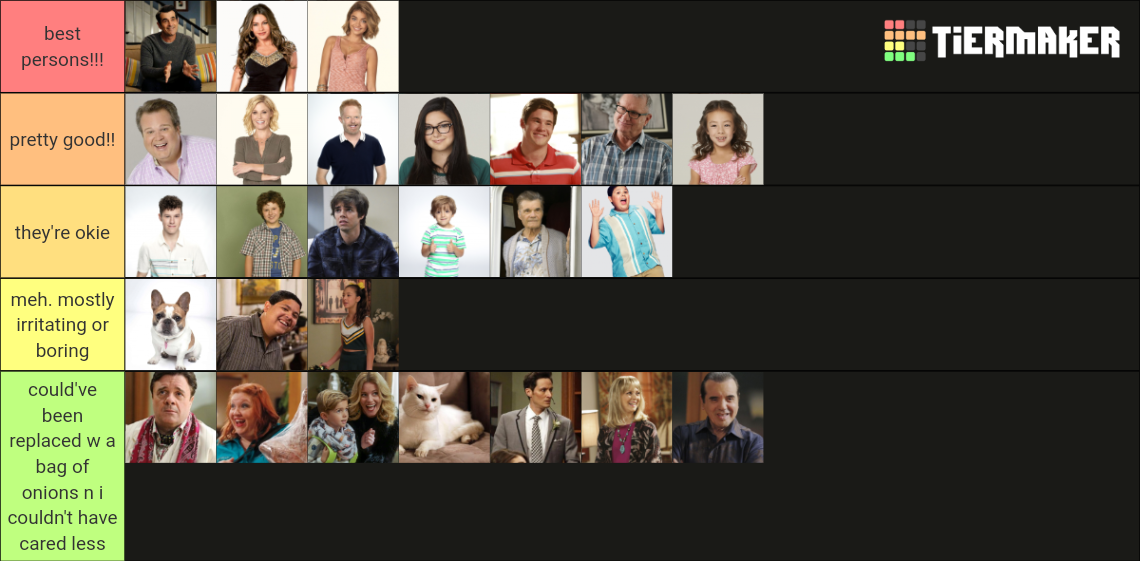 modern family characters ranked Tier List (Community Rankings) - TierMaker