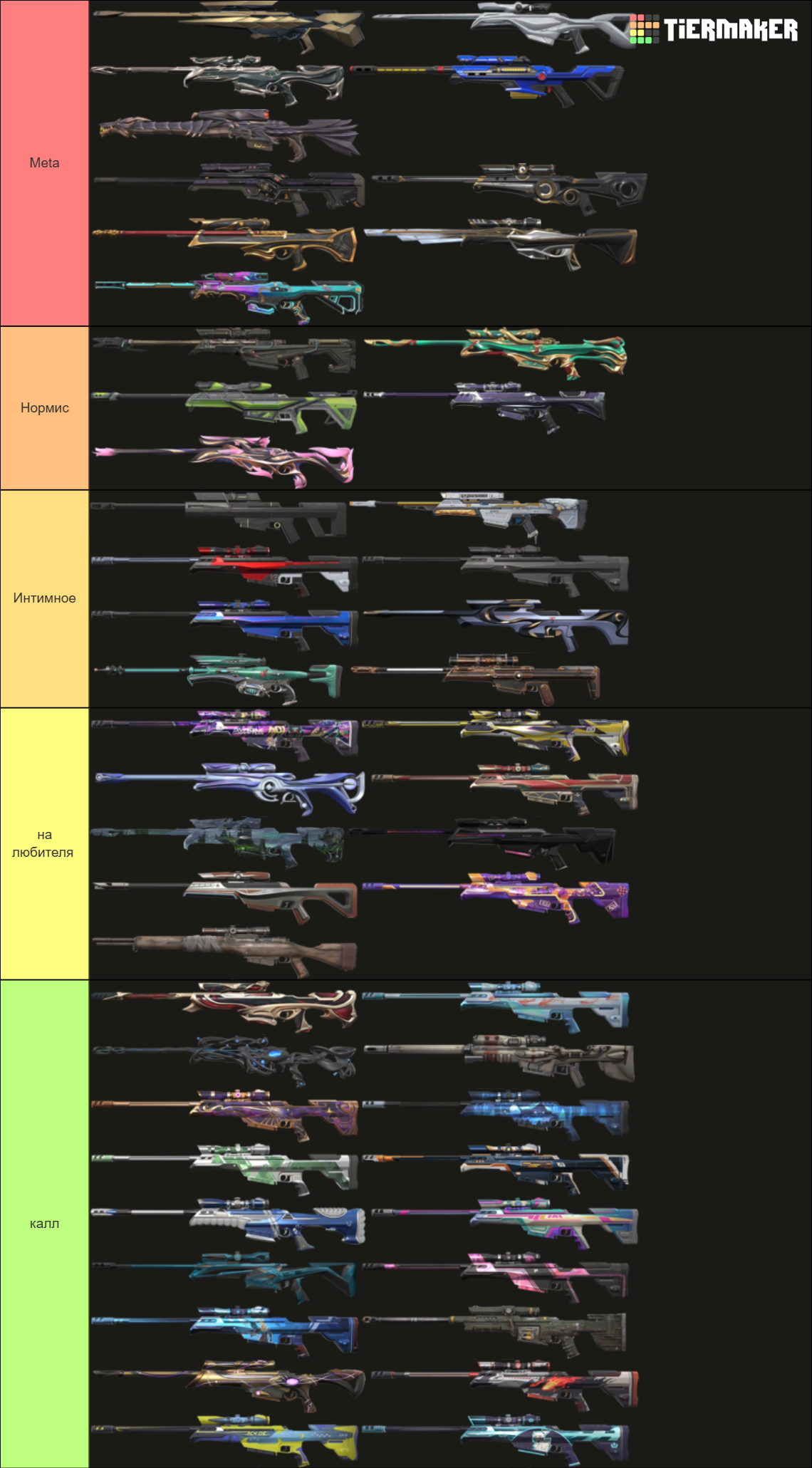 Valorant Operator Skins (April 2025) Tier List (Community Rankings ...