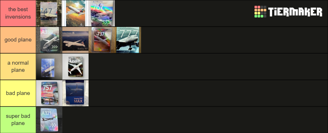 airplane model Tier List (Community Rankings) - TierMaker