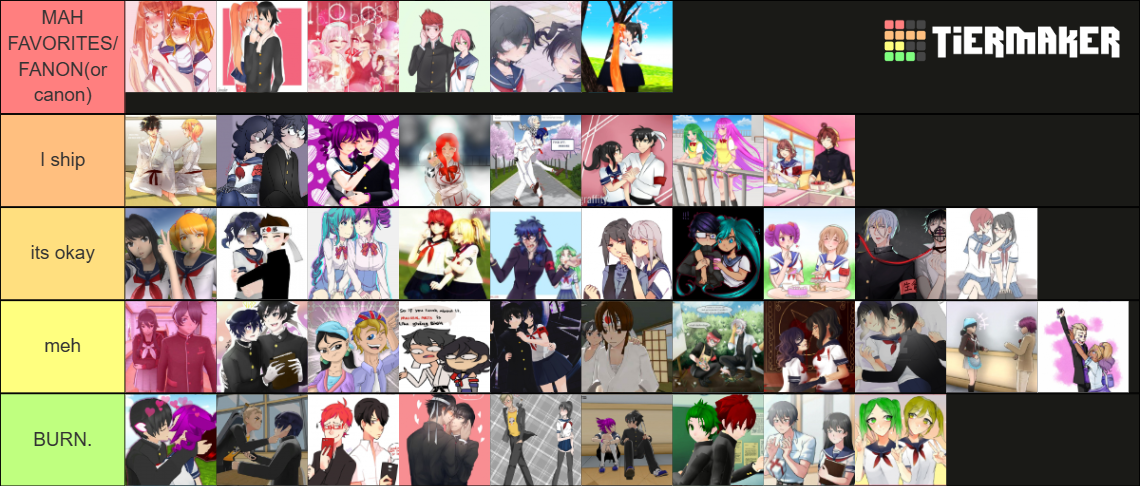 Yandere Simulator Ships Tier List (Community Rankings) - TierMaker