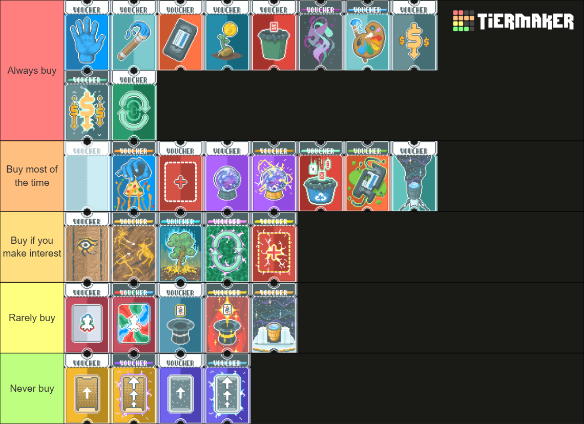 Balatro Vouchers Tier List (Community Rankings) - TierMaker