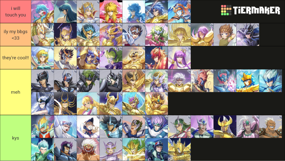 Saint Seiya Rebirth 2 (CN) Tier List (Community Rankings) - TierMaker