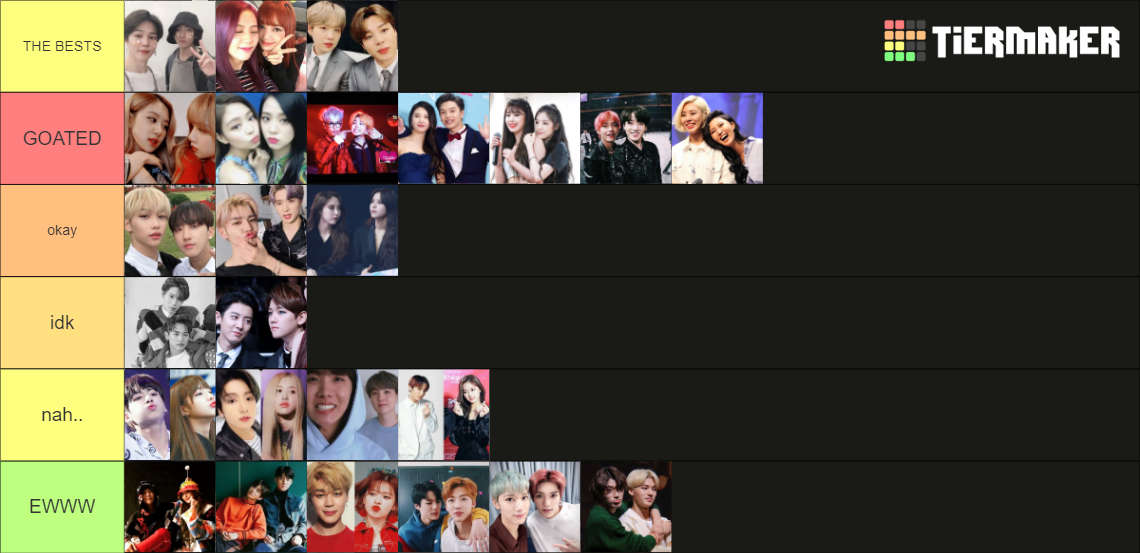 Kpop ships Tier List (Community Rankings) - TierMaker