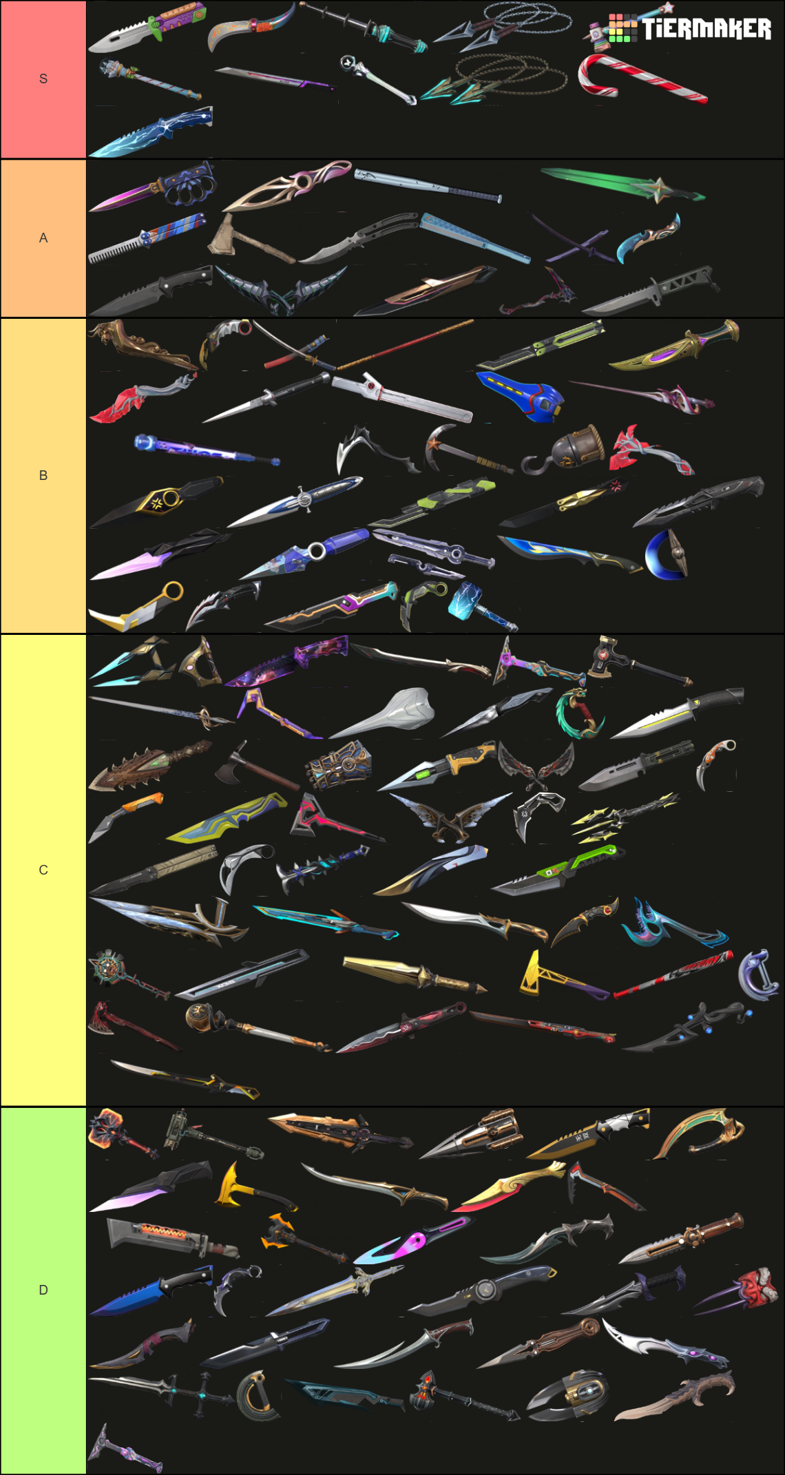 Valorant Melee / Knife Skins (April 2025) Tier List (Community Rankings ...