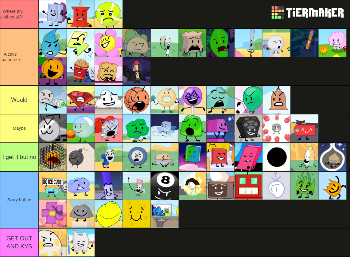Squid Game But With BFDI Characters (S1-S2 Challenges) Tier List (Community Rankings) - TierMaker