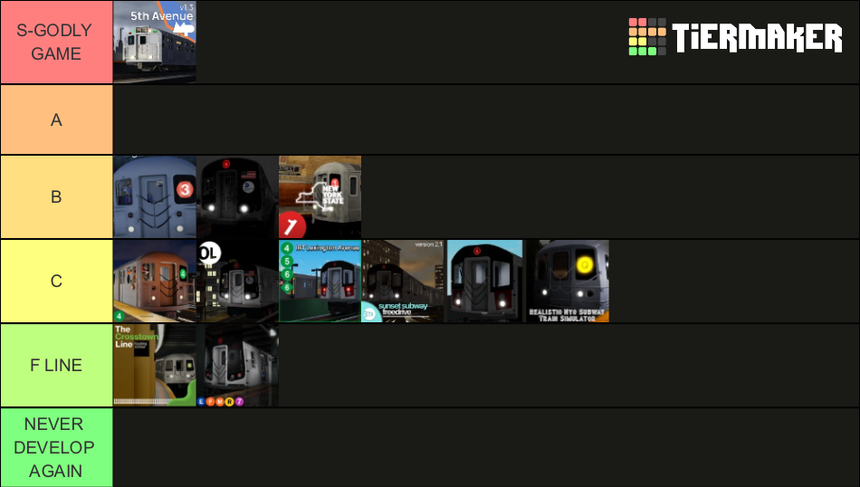 MTA Roblox Games Template Tier List (Community Rankings) - TierMaker