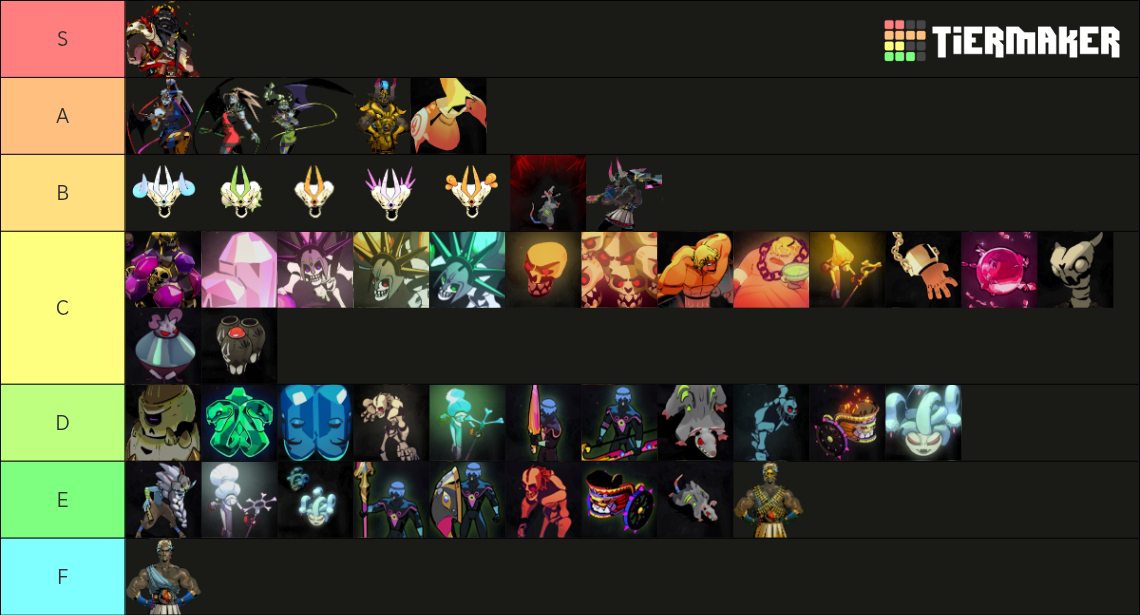 Hades Enemies Tierlist Tier List (Community Rankings) - TierMaker