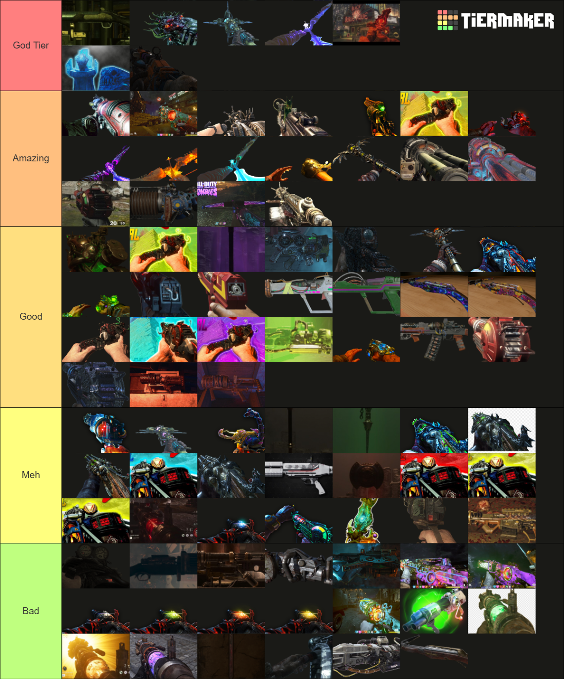 All COD Zombies Wonder Weapons Tier List (Community Rankings) - TierMaker