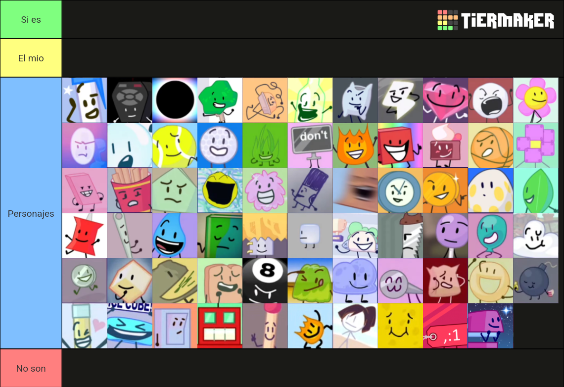 BFB But there is no split 👍 Tier List (Community Rankings) - TierMaker