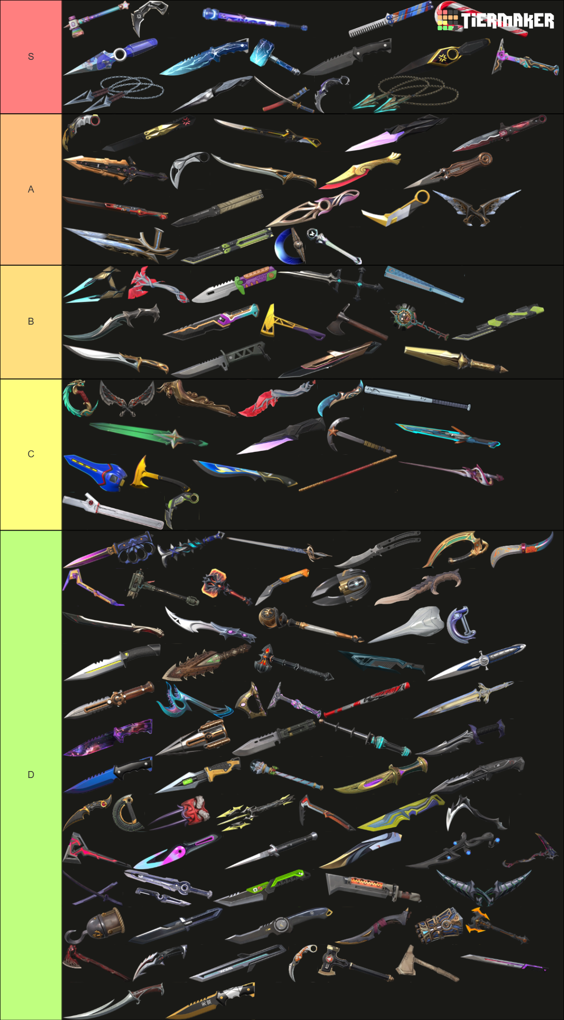 Valorant Melee / Knife Skins (April 2025) Tier List (Community Rankings ...