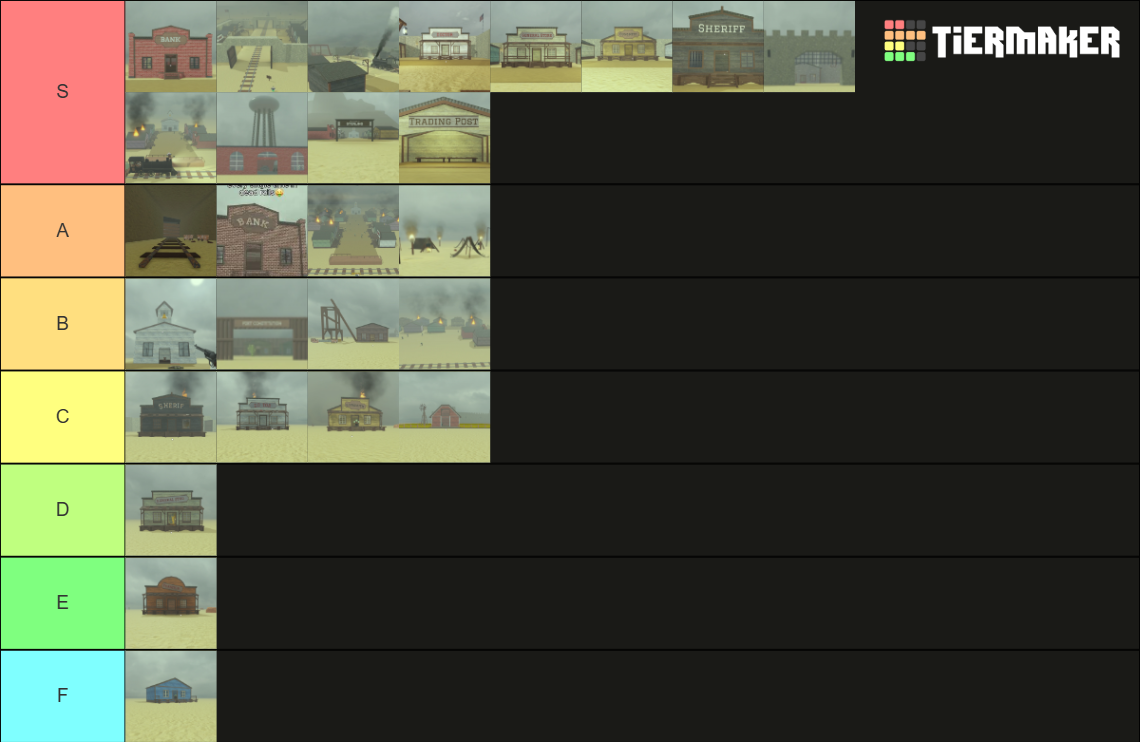 Dead rails building Tier List (Community Rankings) - TierMaker
