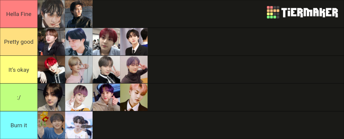 Ranking Enhypen members hair colors: Jungwon Tier List (Community ...