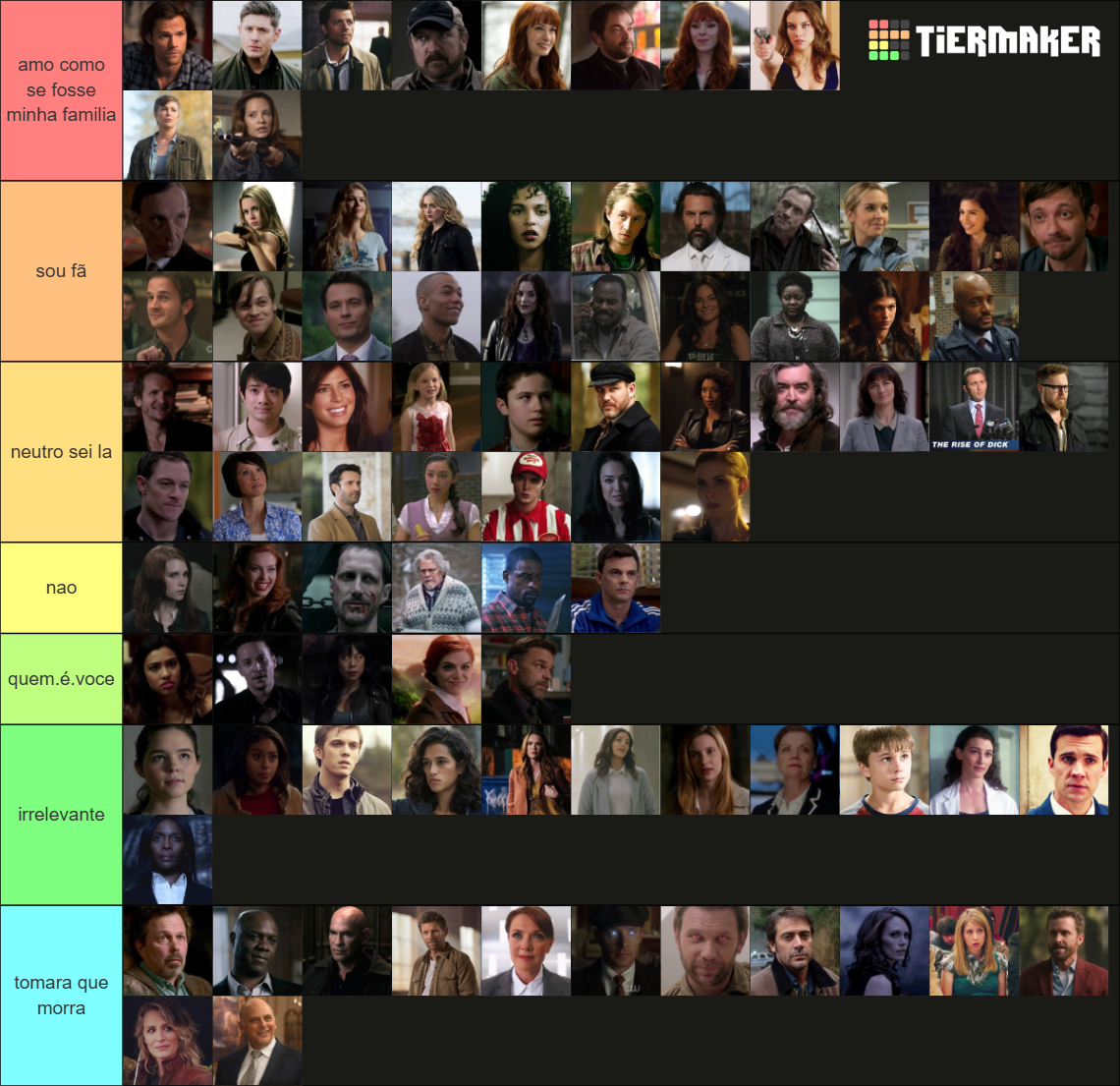Supernatural Characters Tier List (Community Rankings) - TierMaker