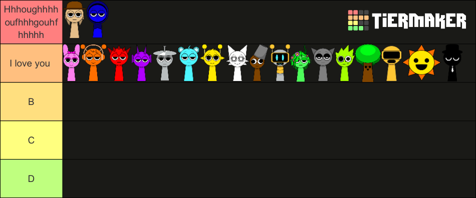 Sprunki Tier List (Community Rankings) - TierMaker
