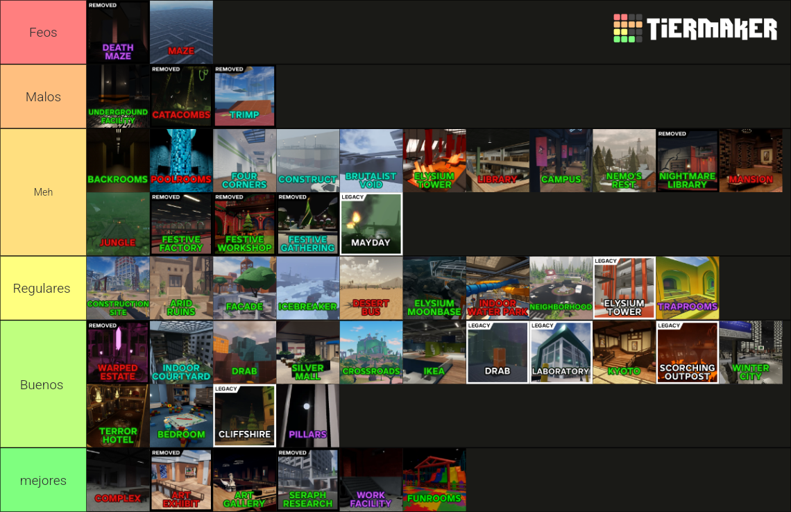 Evade - All Maps (May 2025) Tier List (Community Rankings) - TierMaker