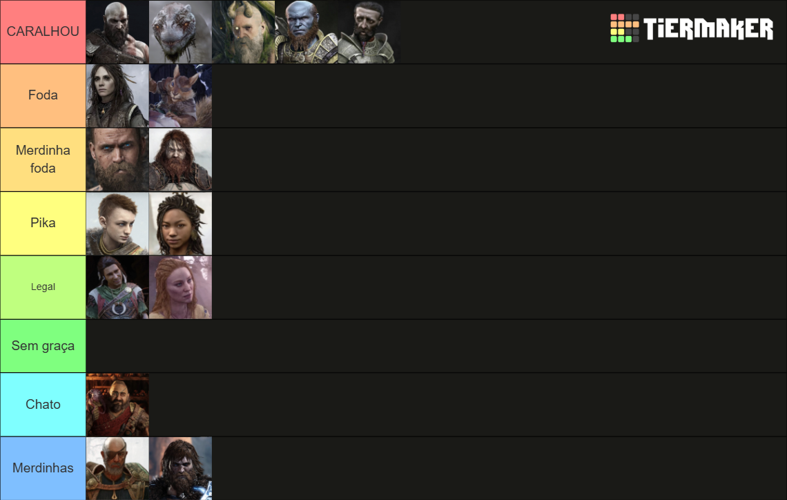 God of War characters 2018+ Tier List (Community Rankings) - TierMaker