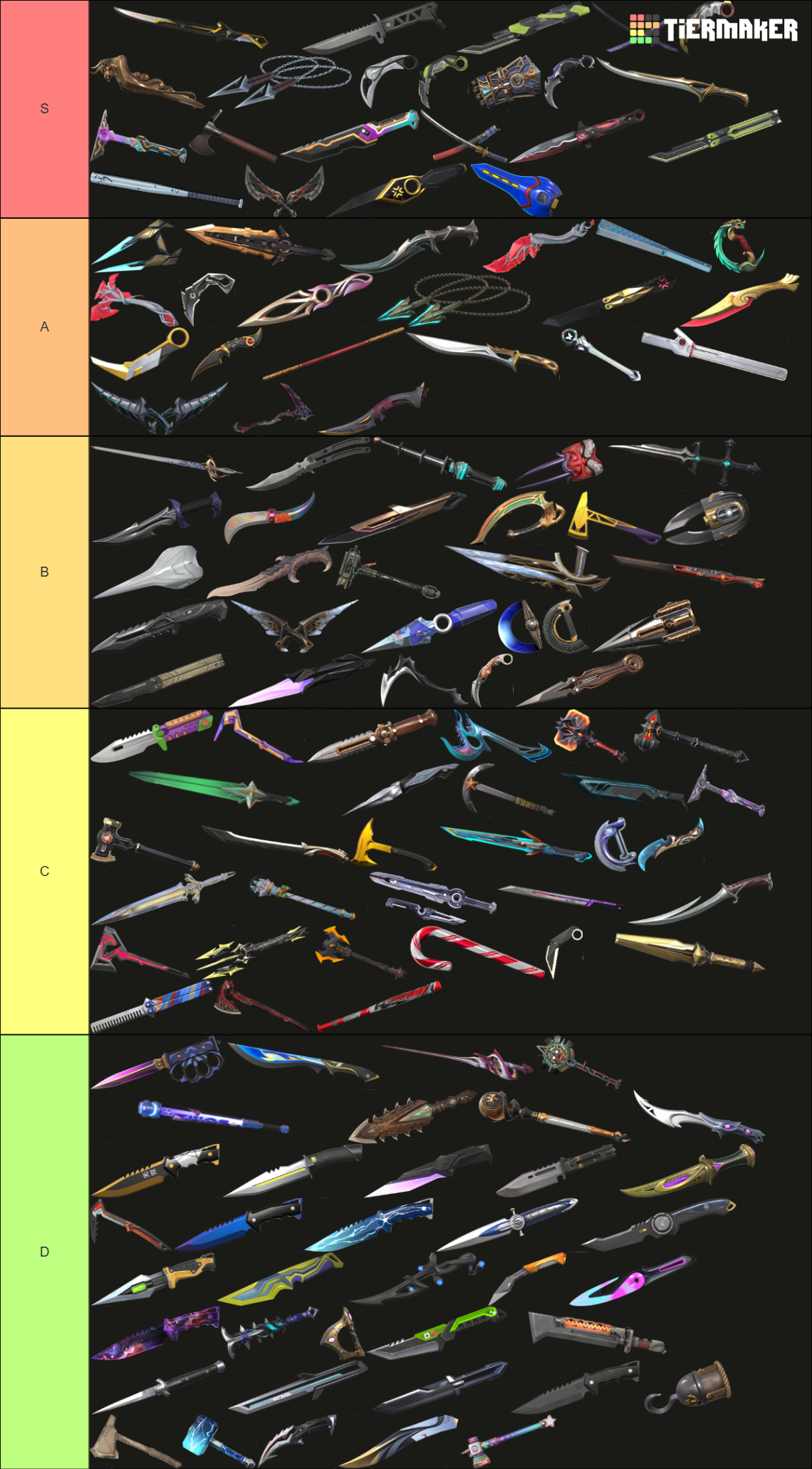 Valorant Melee / Knife Skins (May 2025) Tier List (Community Rankings ...