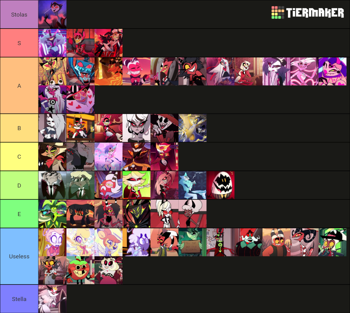 All Hazbin Hotel + Helluva Boss Characters Tier List (Community Rankings) - TierMaker