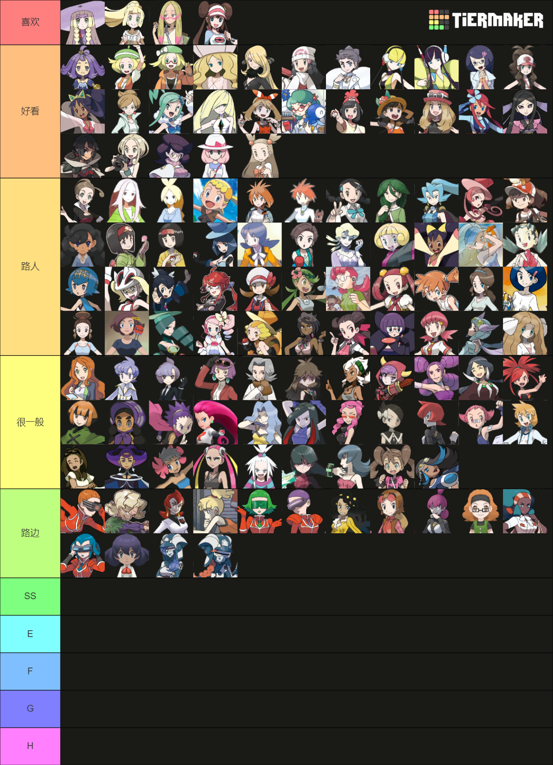 Pokemon Female Characters Tier List (Community Rankings) - TierMaker