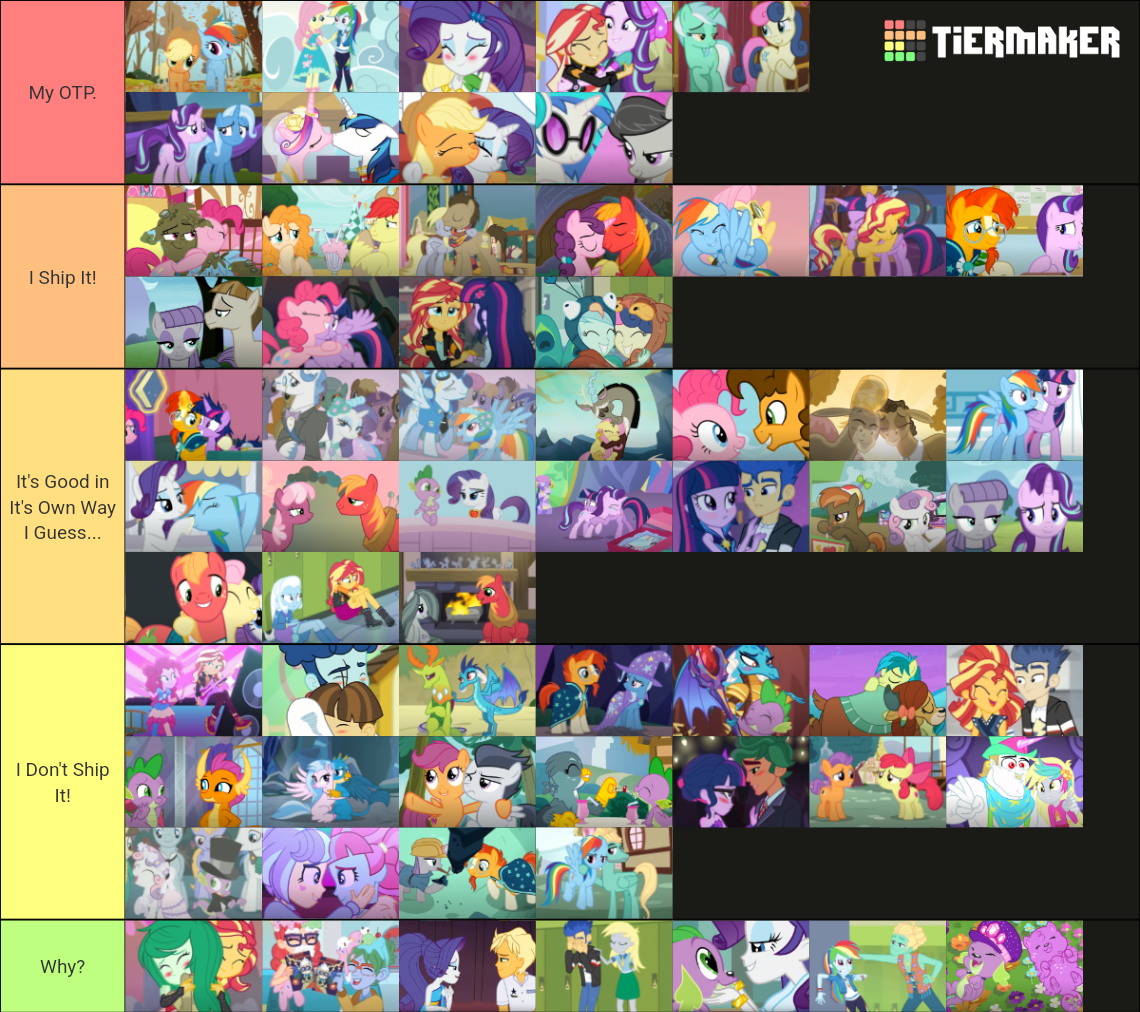 My Little Pony Ships Tier List (Community Rankings) - TierMaker