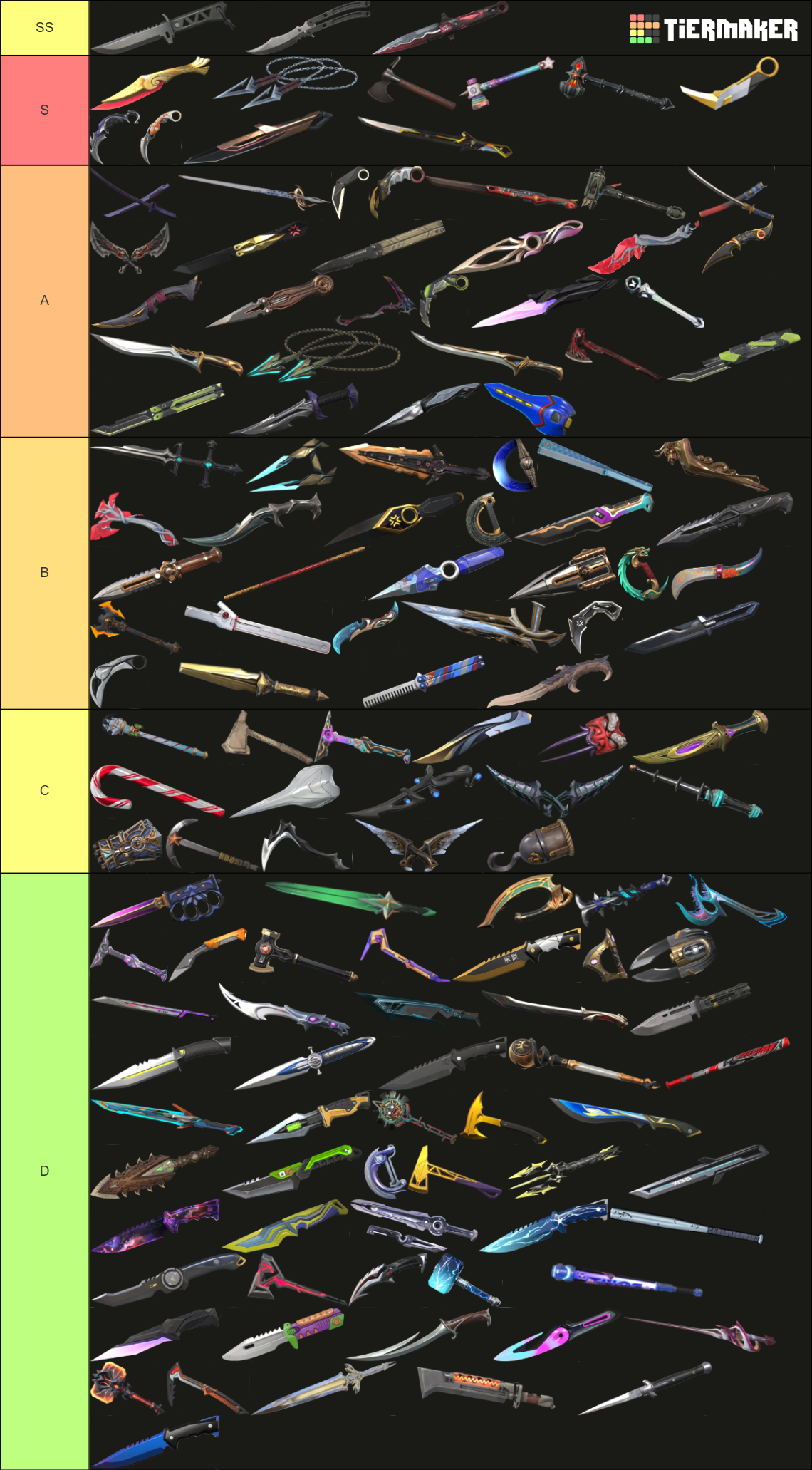Valorant Melee / Knife Skins (May 2025) Tier List (Community Rankings ...