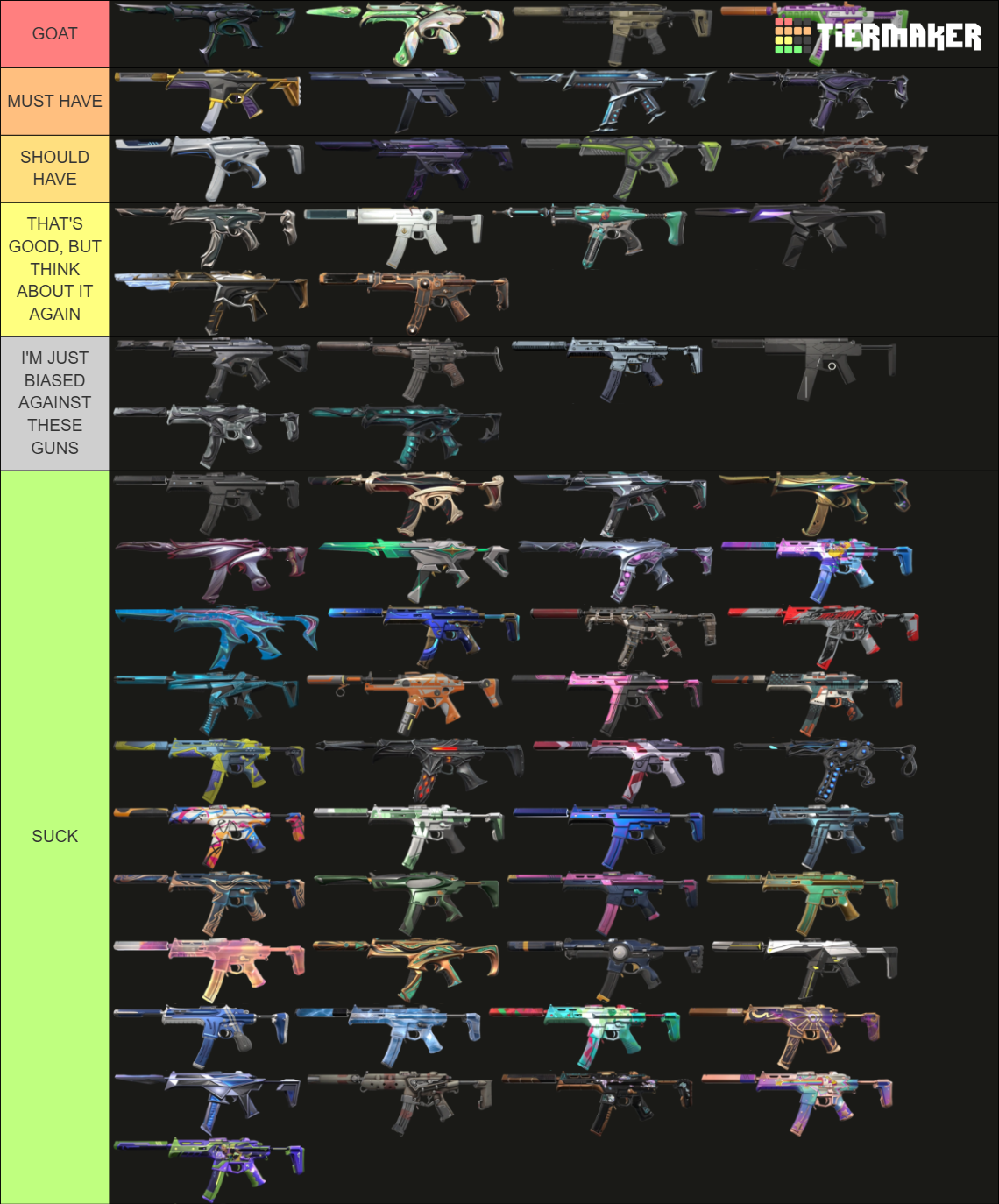 Valorant Spectre Skins (September 2025) Tier List (Community Rankings ...