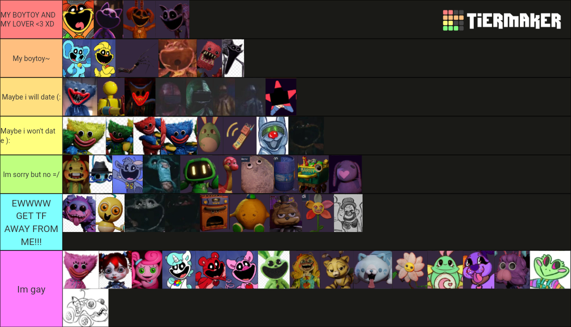 All Poppy Playtime Characters (+ Project Playtime) (2024) Tier List ...
