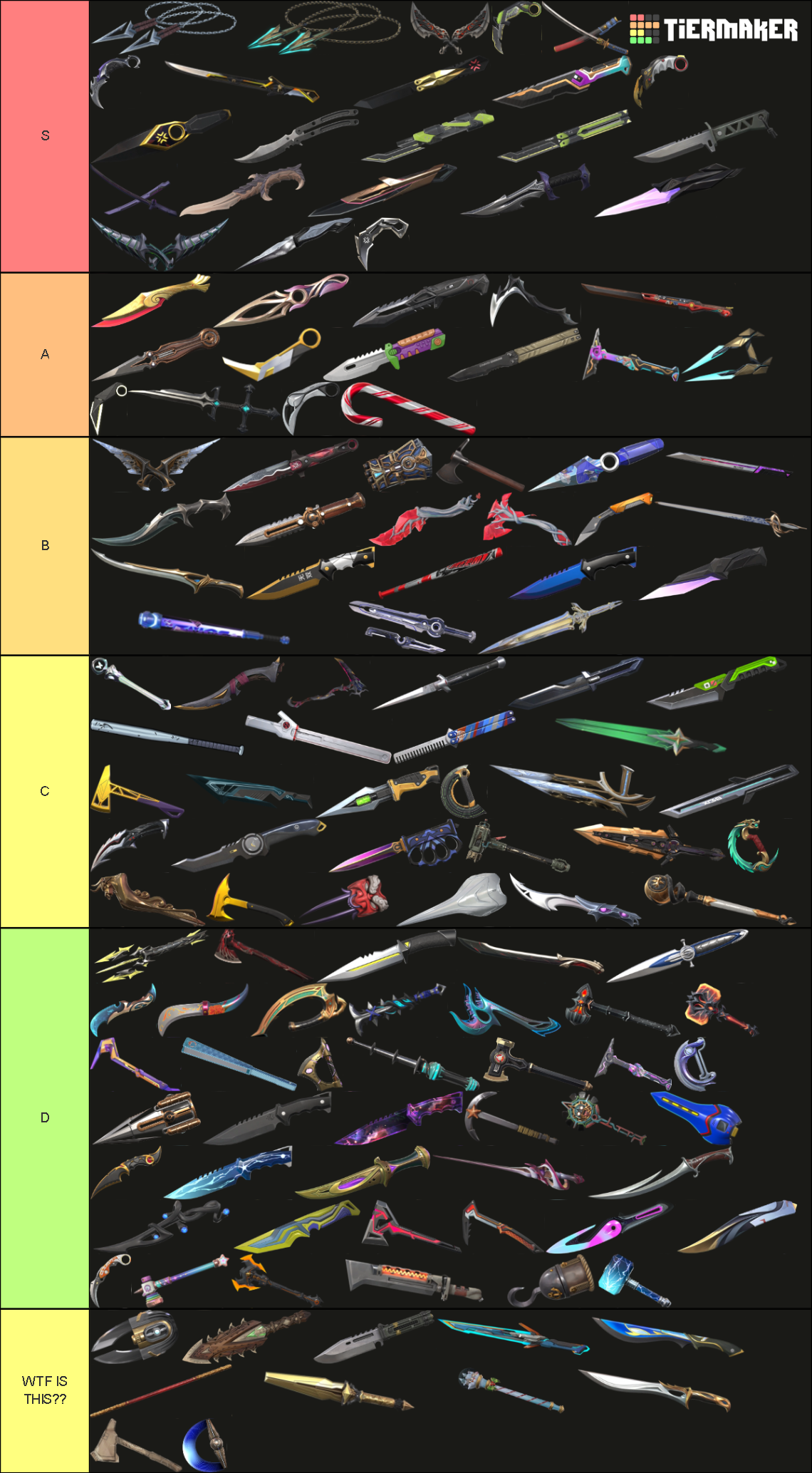Valorant Melee / Knife Skins (May 2025) Tier List (Community Rankings ...