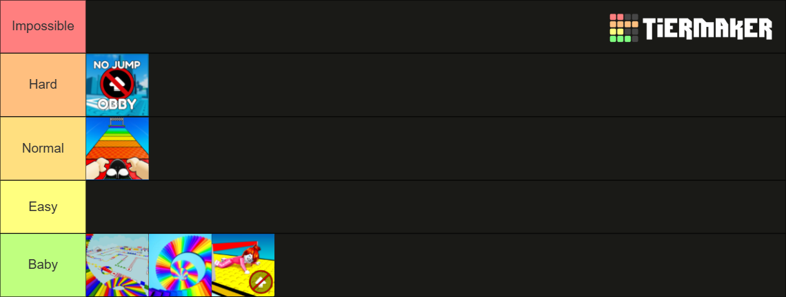 Roblox Obby Difficulty Tier List (Community Rankings) - TierMaker