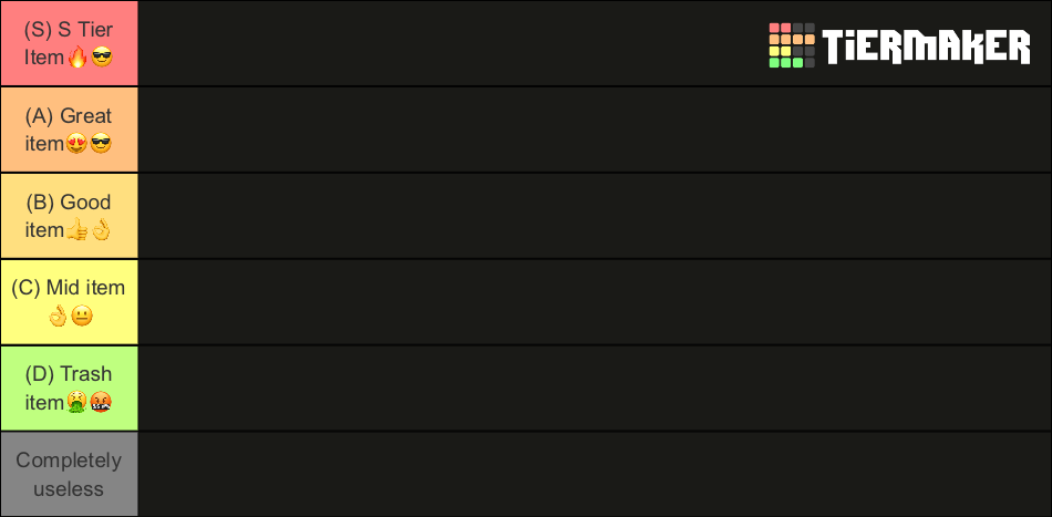 Typical Rng Item tierlist Tier List (Community Rankings) - TierMaker