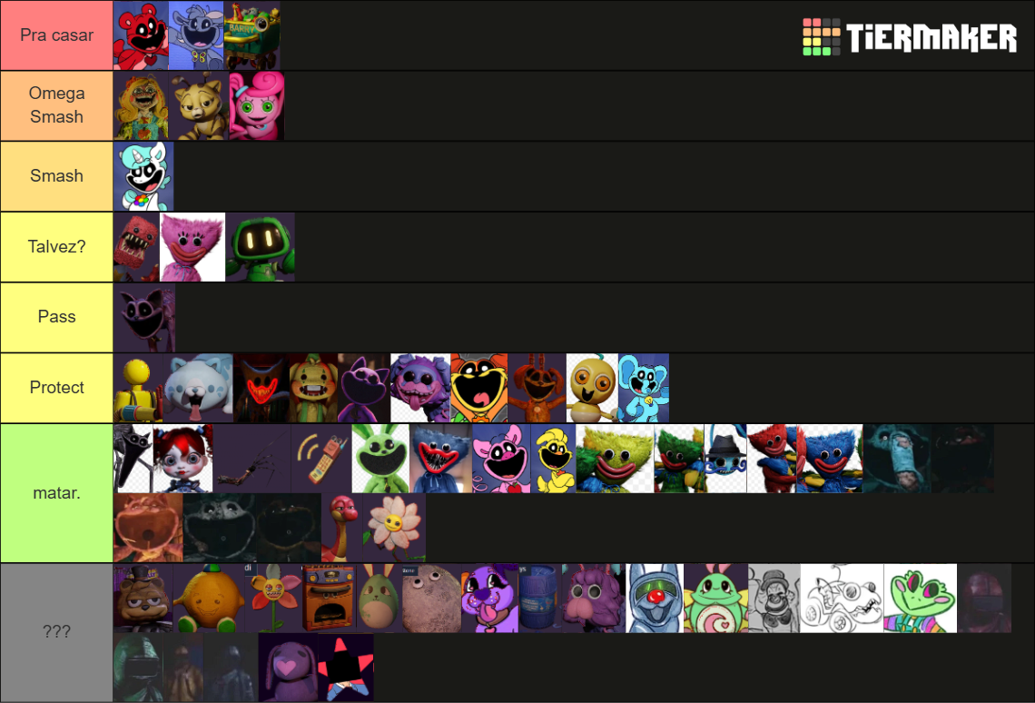 All Poppy Playtime Characters (+ Project Playtime) (2024) Tier List ...