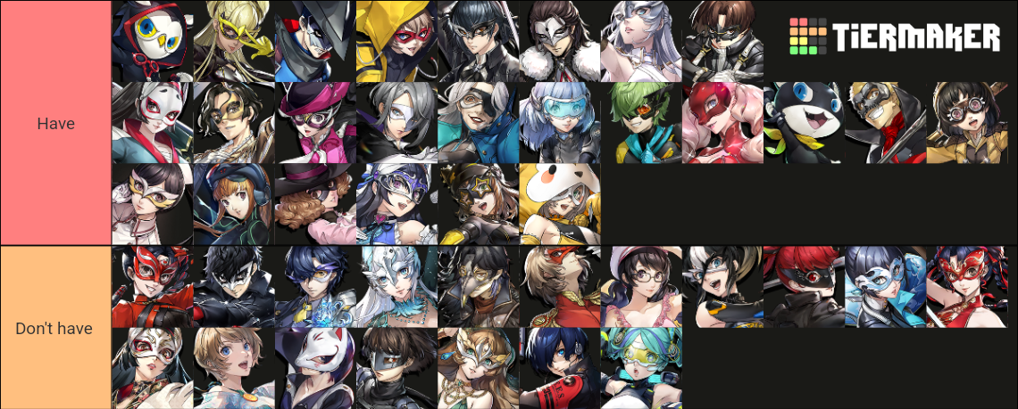 P5X Character Tier List (Community Rankings) - TierMaker
