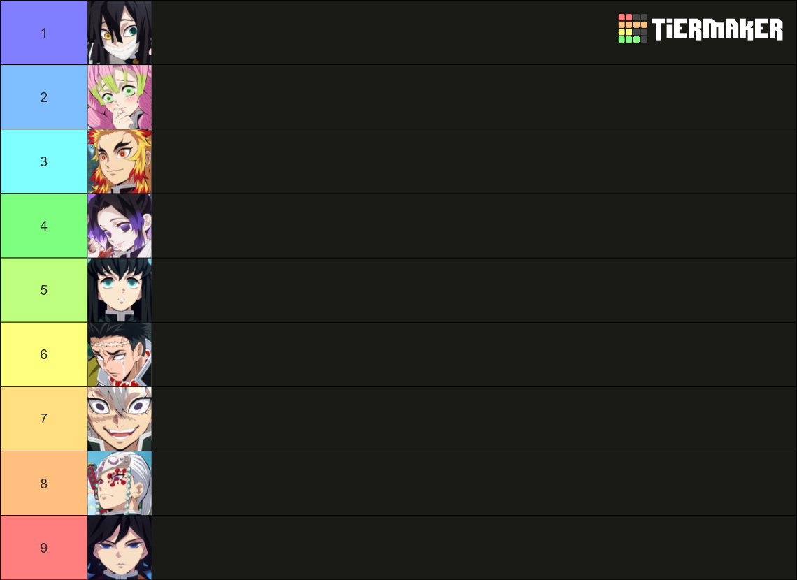 Demon Slayer Hashira Tier List (Community Rankings) - TierMaker