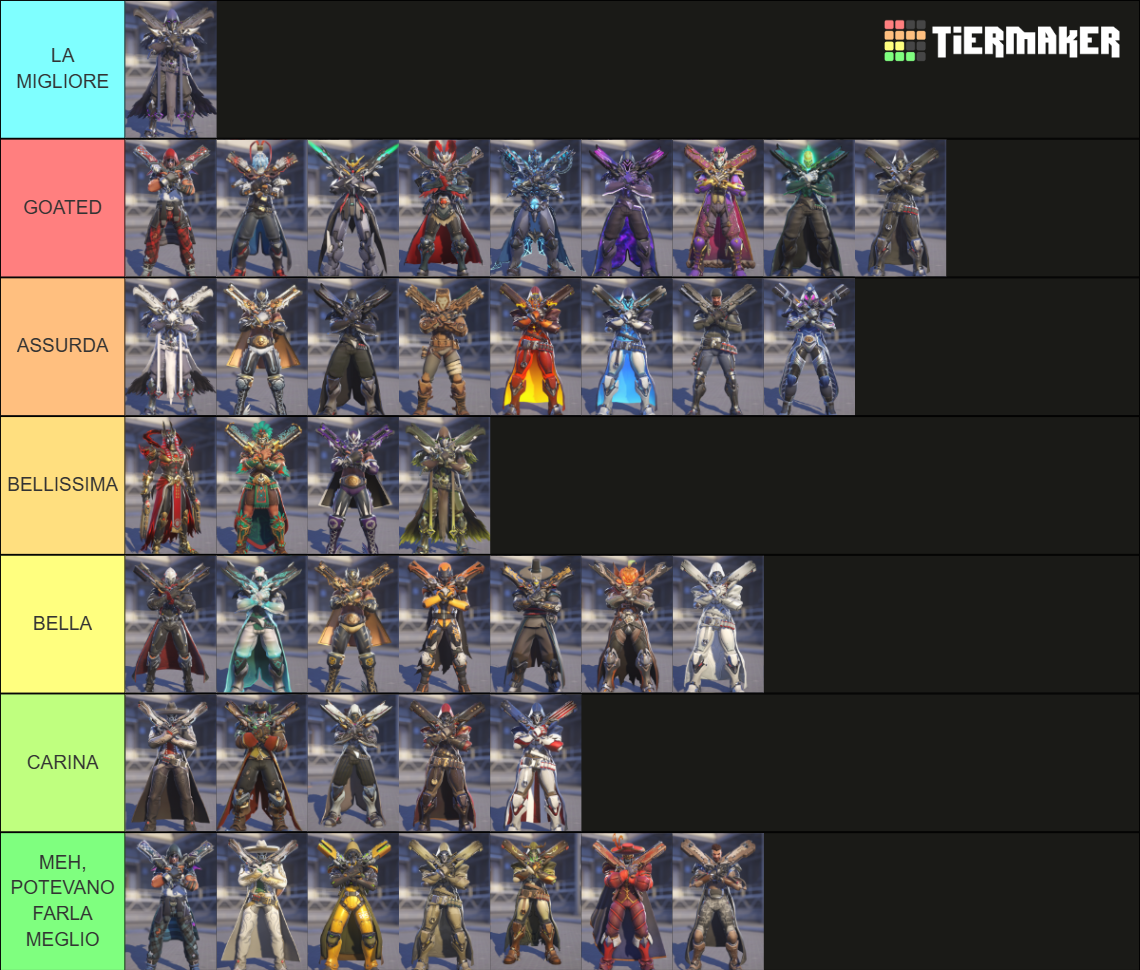 Overwatch 2 Reaper Skins (up to season 18) Tier List (Community ...