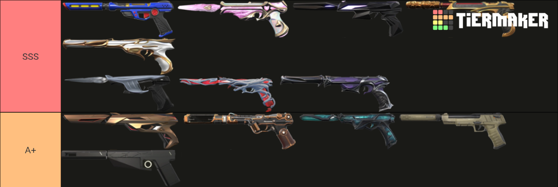 Valorant Ghost Skins (June 2025) Tier List (Community Rankings) - TierMaker