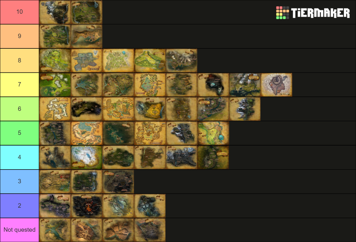 Lotro Regions Tier List (Community Rankings) - TierMaker