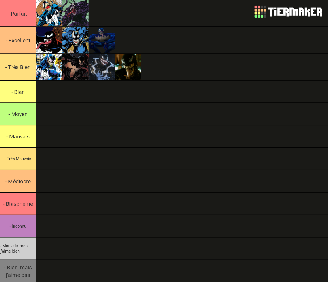 The Ultimate Venom Design Tier List (Community Rankings) - TierMaker