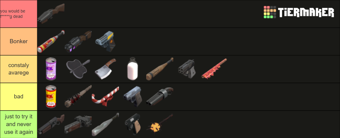 Scout Weapons Tier List (Community Rankings) - TierMaker